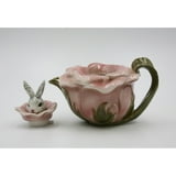 Ceramic Bunny Rabbit Rose Teapot 12oz Mom - Walmart.com