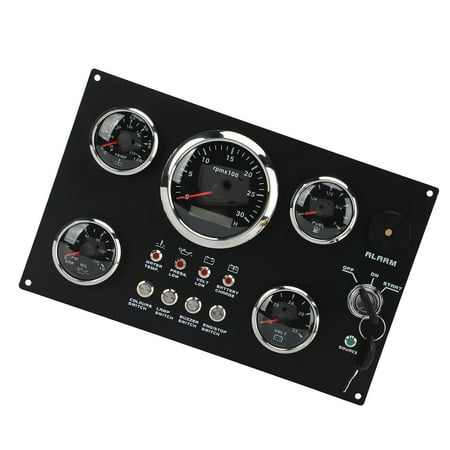 Oil Volt Water Pressure GaugeDigital Gauge Cluster Panel Dashboard ...