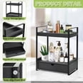 njizgyd 2-Tier Wooden Counter Shelf with Drawer Vanity Tray for ...