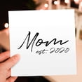 3drose, Mom Established 2020. Black Felt Pen Lettering on White ...