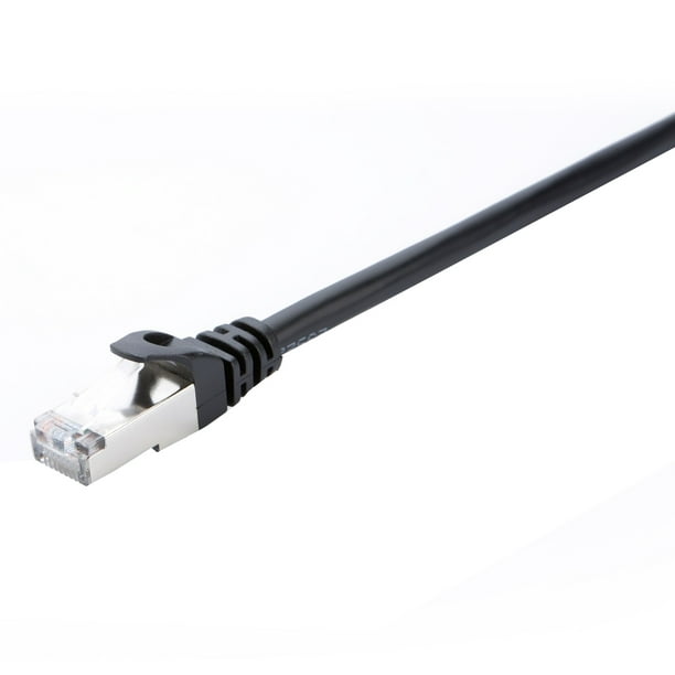V7 3.3 feet Cat6 Shielded STP RJ45 Male to RJ45 Male Cable, Black ...