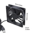 90x90x25mm USB Computer Cooling Fan 5VDC Low Noise for Printer CPU ...