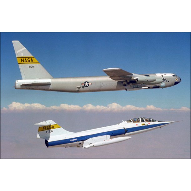 24"x36" Gallery Poster, TF-104G Starfighter NASA Boeing NB-52B ...