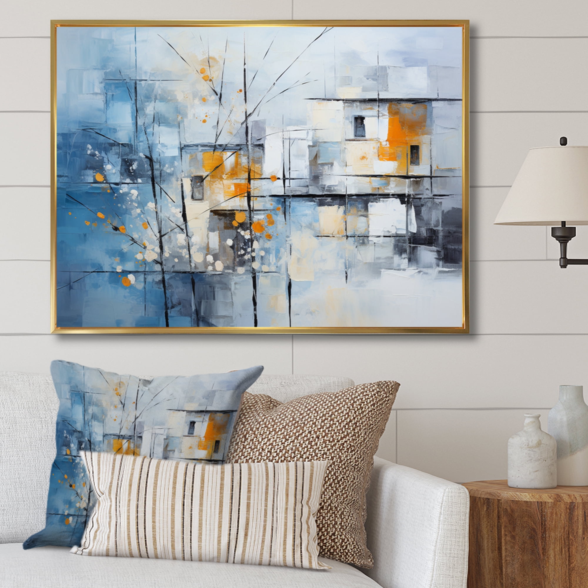 Click here for Designart Blue Traditional Gold Framed Wall Art  S... prices