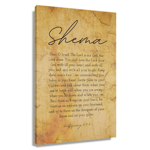 Deuteronomy 6 4-9 Shema Bible Verse Wall Art Vintage Posters For ...