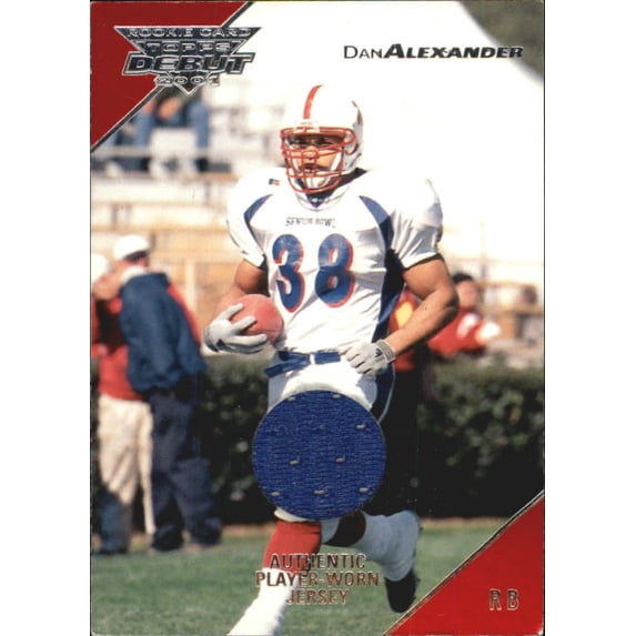 2001 Topps Debut #144 Dan Alexander Jersey RC /999 NFL Football Trading ...