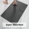 Bathroom Rug Super Absorbent Quick Dry, Thin Bath Mat Fit Under Door ...