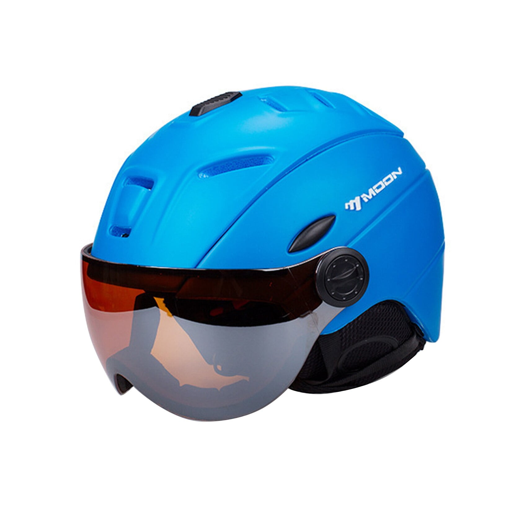 Ski Snowboard Helmet 2-in-1 Visor Detachable Snow Mask Anti-Fog Anti-UV ...