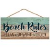Ocean Rules Seashell Beach Design 12 x 12 Wood Pallet Design Wall Art ...