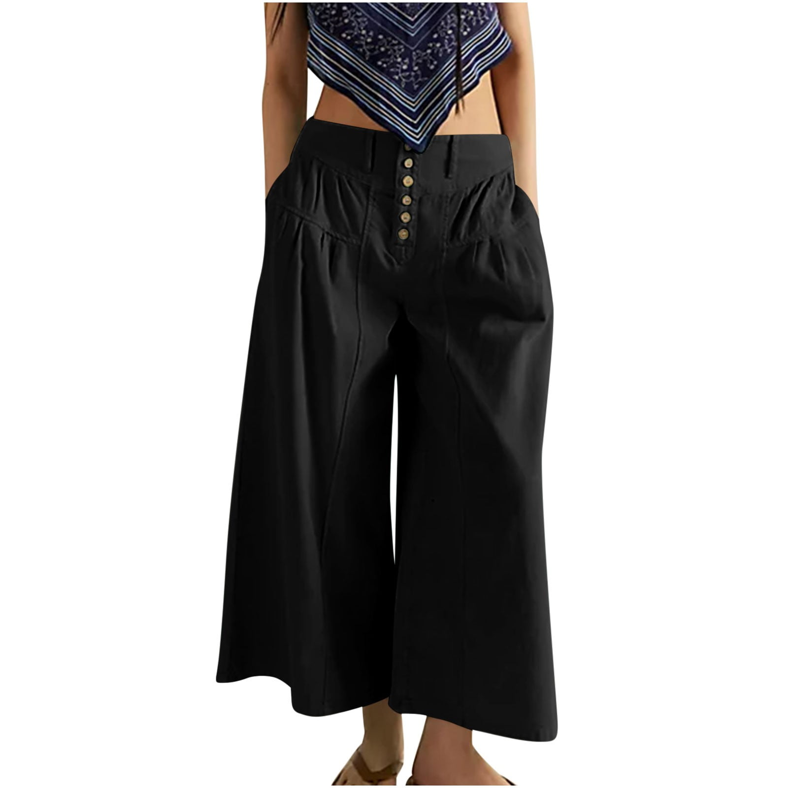 Click here for Yubnlvae Baggy Flare Jeans - Elastic Waist Wide Le... prices