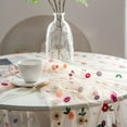 Pklyzj Floral Embroidery Lace Tablecloth Colorful Embroidered Lace ...
