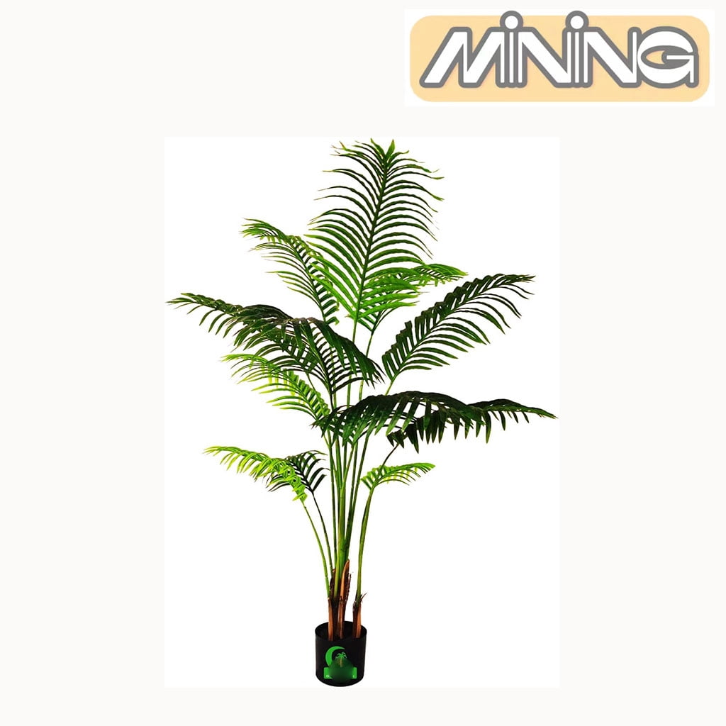 Artificial Golden Cane Palm Tree Fake Plant for Home Decor Indoor ...