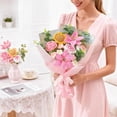 Crochet Flower Bouquet A Lily Pink Large Home Decor and Gift - Walmart.com