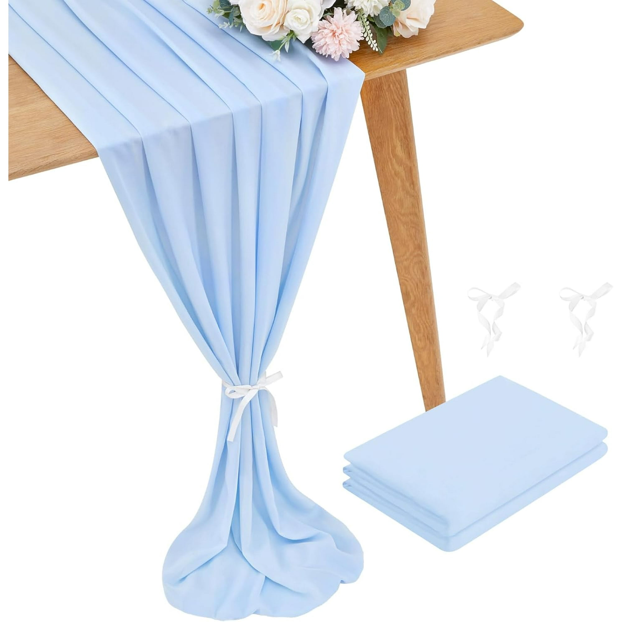 Click here for Unbranded Pink Chiffon Table Runner 27x120 Inch Sh... prices