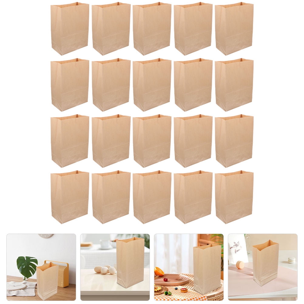 OULII 20Set Small Paper Bags for Candy Kraft Paper Bags Brown Oil ...