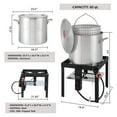 60QT Outdoor Propane Aluminum Boiling Pot with Basket, Crab Boil Pot ...