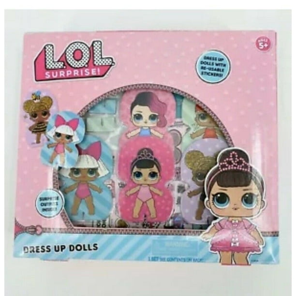 LOL Suprise Dress Up Paper Dolls Reusable Stickers Art Crafts Toy ...