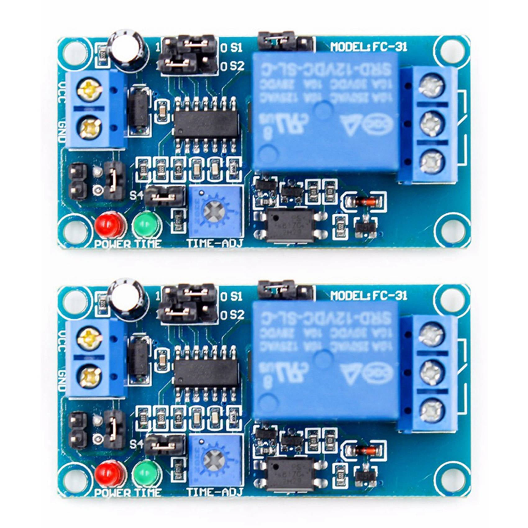 2X 12V DC Delay Relay Delay Turn On Delay Turn Off Switch Module With 2x-12v-dc-delay-relay-delay-turn-on-delay-turn-off-switch-module-with