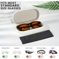 Hard Shell Leather Sunglasses Case,Classic Large Glasses Case for Women ...