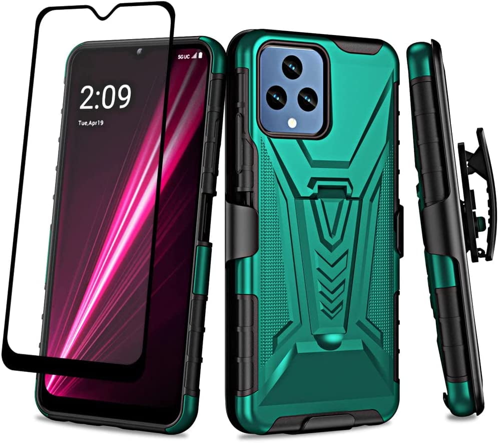 Compatible for TMobile Revvl 6 5G Case with Holster Belt Clip Hybrid ...