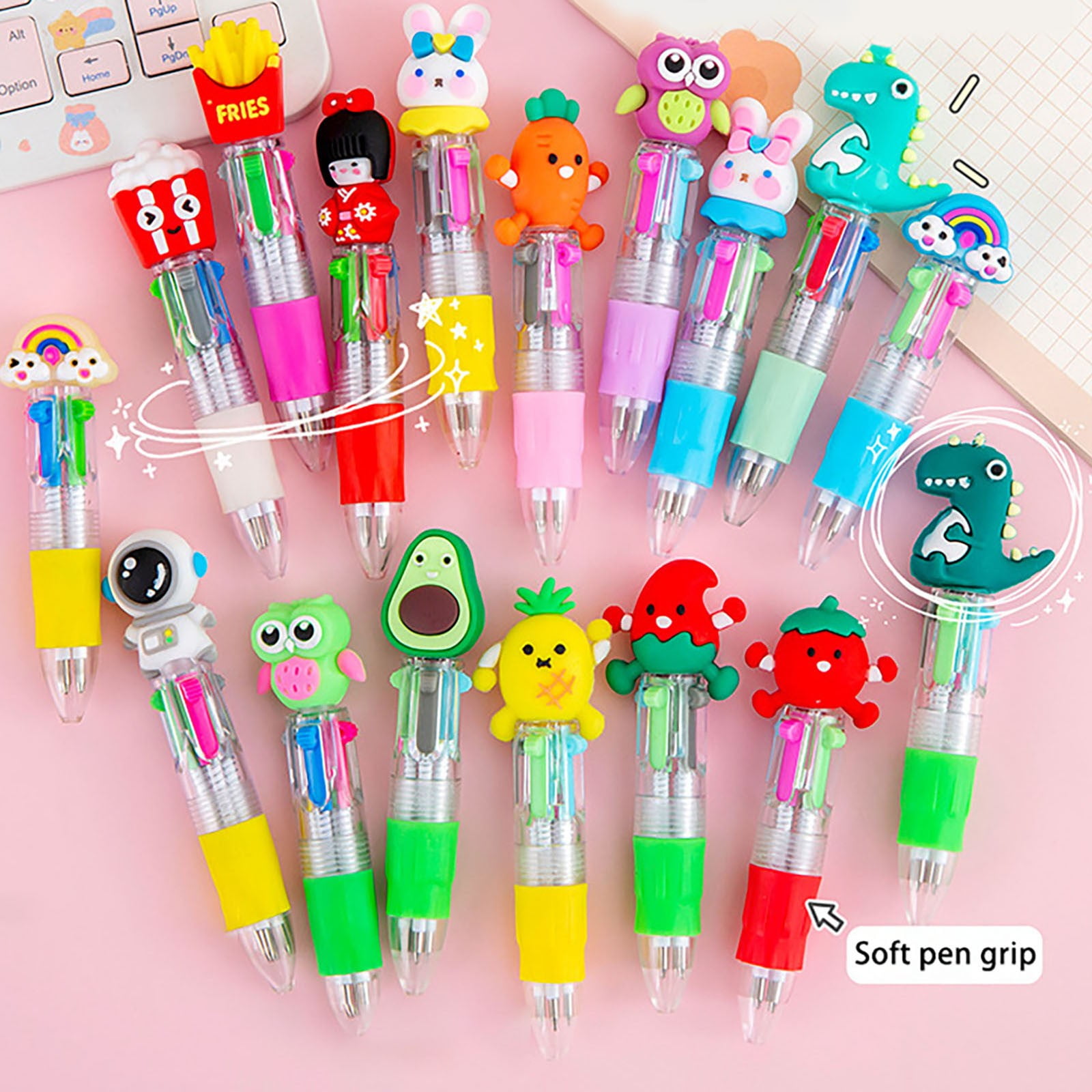 Click here for Kitecy Multicolor Ballpoint Pens 4 Colors fun Cute... prices