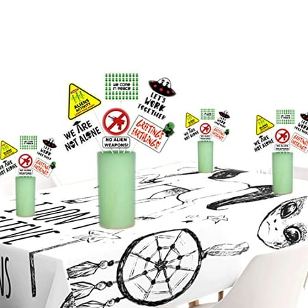 24pcs(6 styles) Alien Theme Table centerpiece Sticks Decorations UFO ...