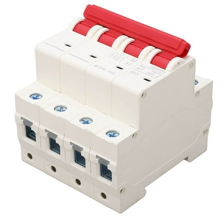 Short Circuit Protection Switch, 4P Circuit Breaker 35mm DIN Rail Mount DC 1000V 20A 6000A ...