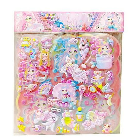 Melissa & Doug Puffy Sticker Activity Book: Mermaids - Sticker Play Set ...