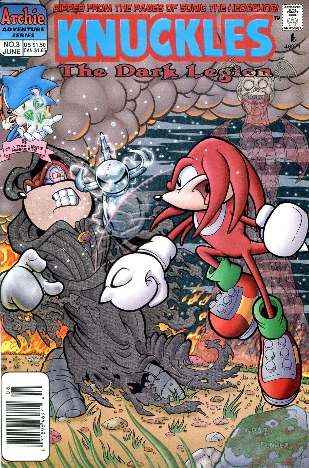 Knuckles #3 (Newsstand) VF ; Archie Comic Book - Walmart.com