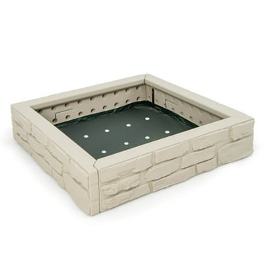 Step2 Naturally Playful Sandstone Beige Plastic Sandbox Toy with Cover ...