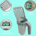 Cat Litter Scooper with Trash Container,Portable Litter Scoop Holder ...