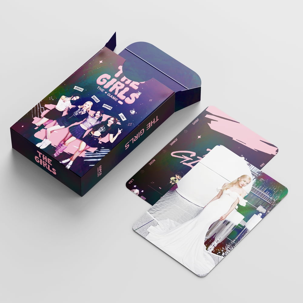 55Pcs BP Laser Cards THE GIRLS Photocards KPOP Merch WorldTour Flash ...