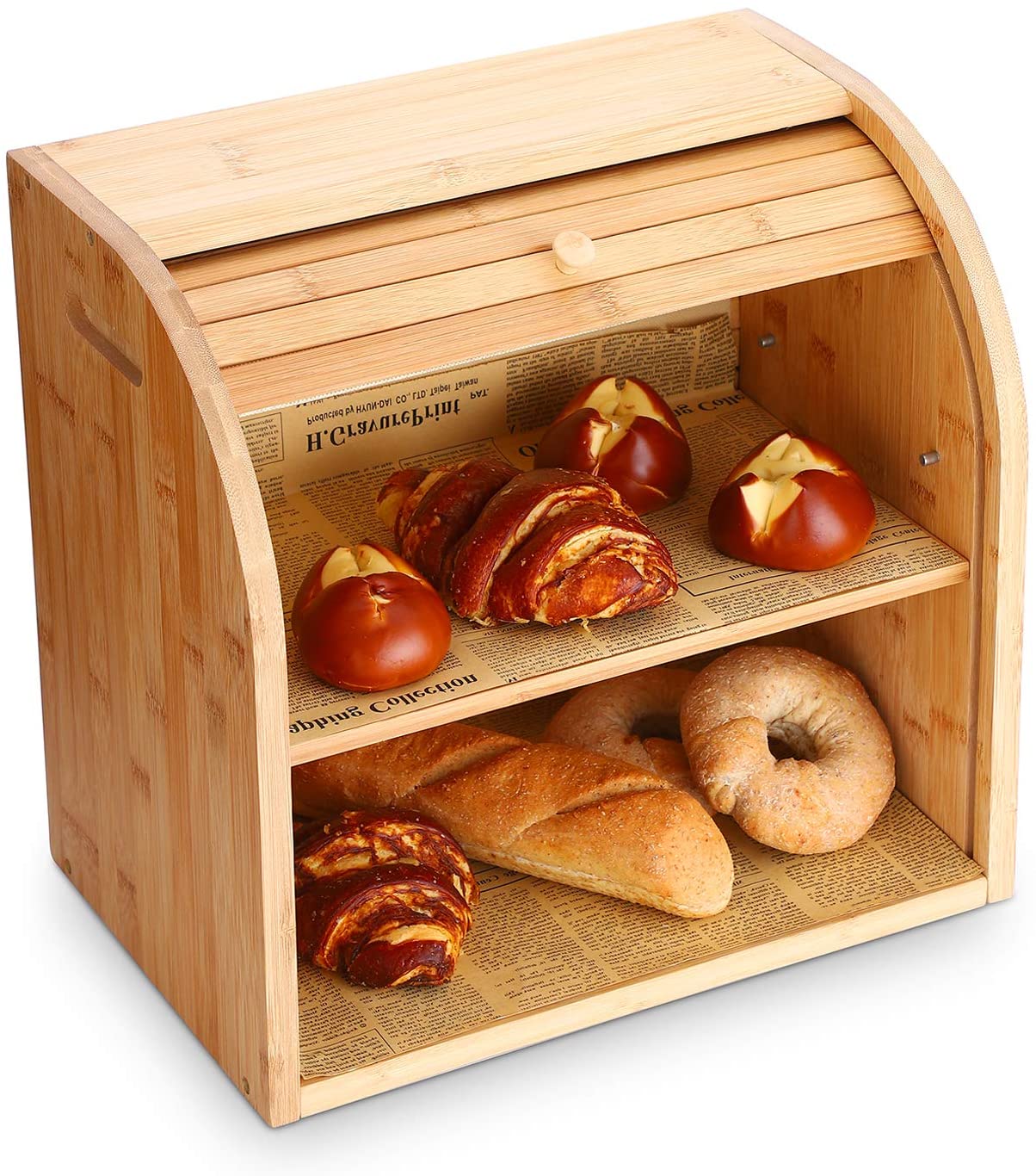 G a HOMEFAVOR Bamboo Bread Box 2 Layer Bread Bin For Kitchen Large G a HOMEFAVOR Bamboo Bread Box 2 Layer Bread Bin For Kitchen Large