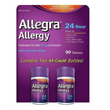 Allegra 24 Hour Adult Fast Acting Allergy Med Gel Caps, Non-Drowsy ...