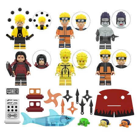 For Fans Naruto Brick Toy Set Building Blocks Action Figure Collectible ...