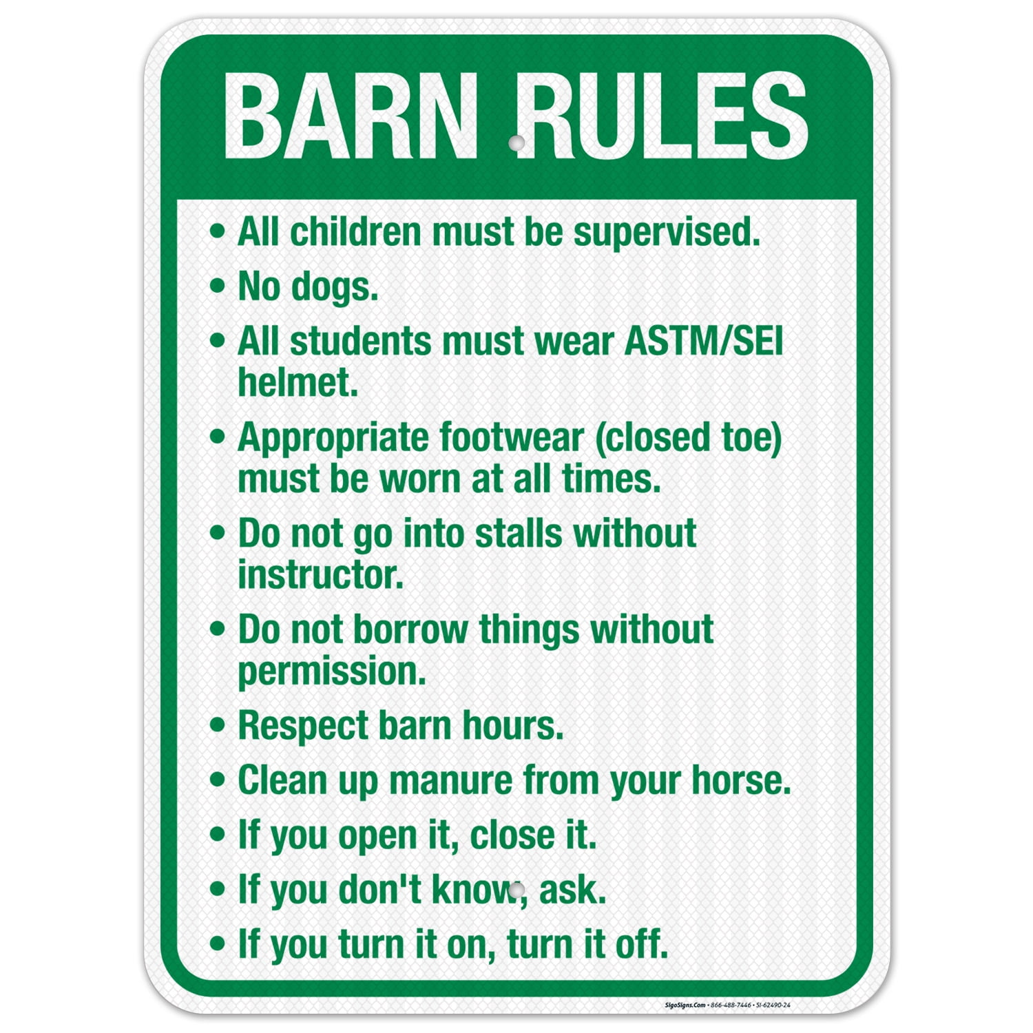 Barn Rules Sign, - Walmart.com