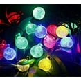 NEX Outdoor Solar String Lights 31.16FT 50 LED Waterproof Fairy Crystal ...
