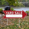 6 Pack Yard Sale Signs with Stakes, Double Sided Arrow Lawn Signs for ...