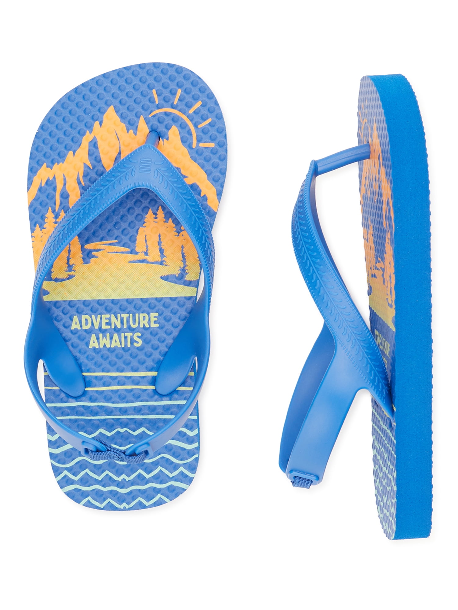 Wonder Nation Toddler Boys Mountain Flip Flops, Sizes 7/8-11/12 ...