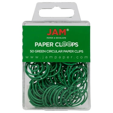 JAM Paper Round Paper Clips, Orange Medium Paperclips, 1 inch, 50/Pack ...