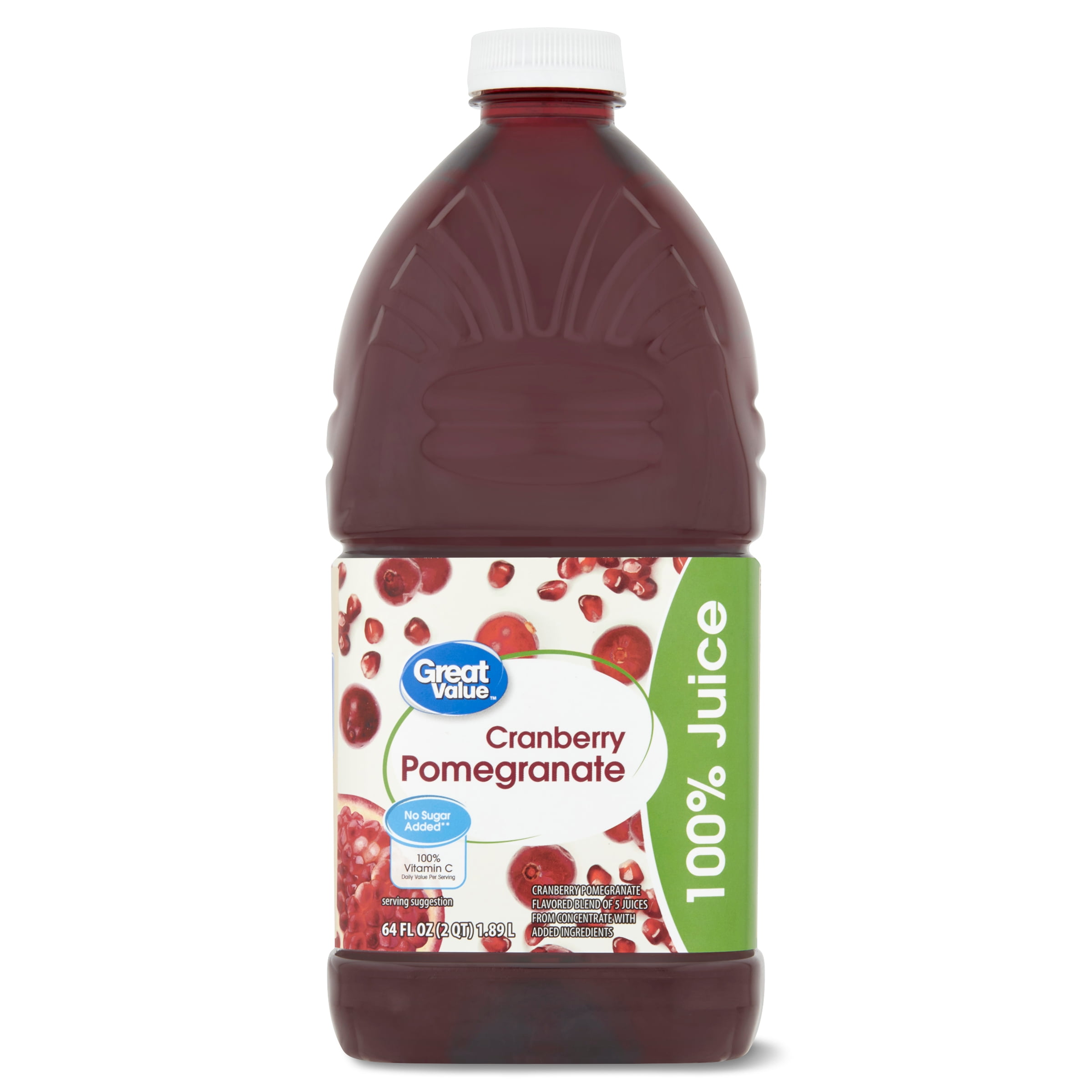 Great Value 100% Cranberry Pomegranate Juice, 64 fl oz - Walmart.com