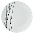 Studio Nova Linear Symphony 12 Piece Porcelain Dinnerware Set White ...