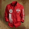 America 250 Merchandise Boys Long Sleeve Collared Patriotic Graphic ...