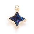 10 pc Druzy Resin Pendants with Brass Finding Star Golden Mixed Color ...
