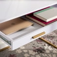SAFAVIEH Elodie Scandinavian Writing Desk, White/Gold - Walmart.com
