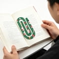10Pcs Flower Patterned Acrylic Paperclip Bookmarks Page Marker Clip ...