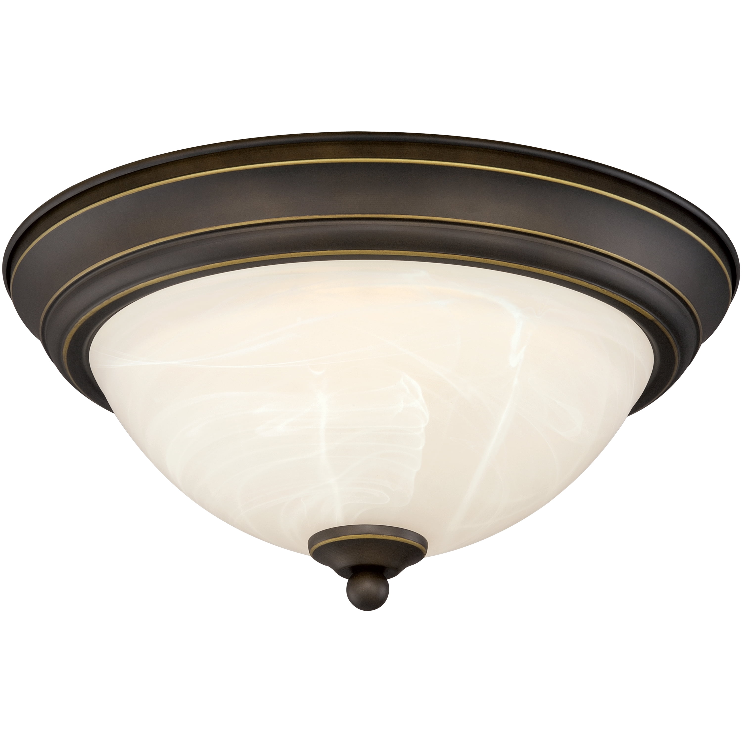 Stevens 13-in W LED Vintage Bronze Transitional Flush Mount Ceiling ...