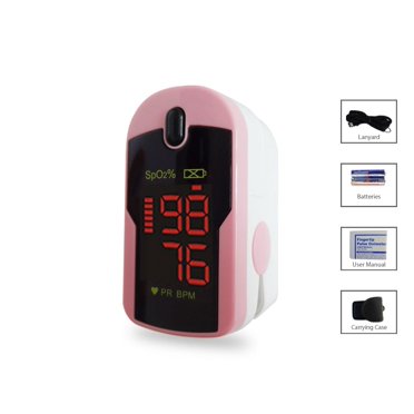 FaceLake FL-400 Fingertip Pulse Oximeter (Pink) - Walmart.com