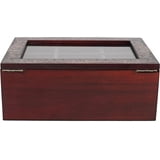 Cottage Garden Tea Storage Chest, Pine Wood, Cherry Finish, 9 x 6.25 ...