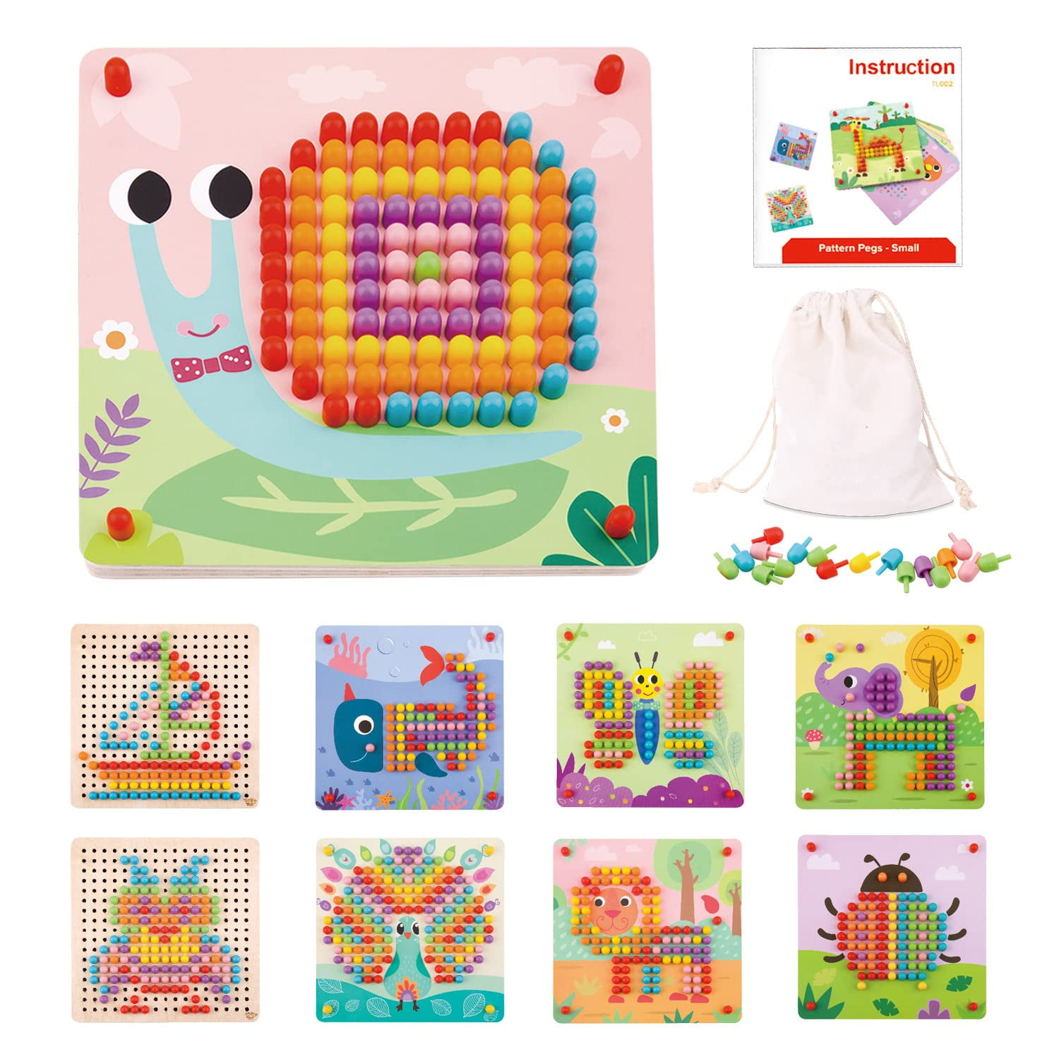Click here for Tookyland Button Art Toy For Toddler  Mosaic Pegbo... prices